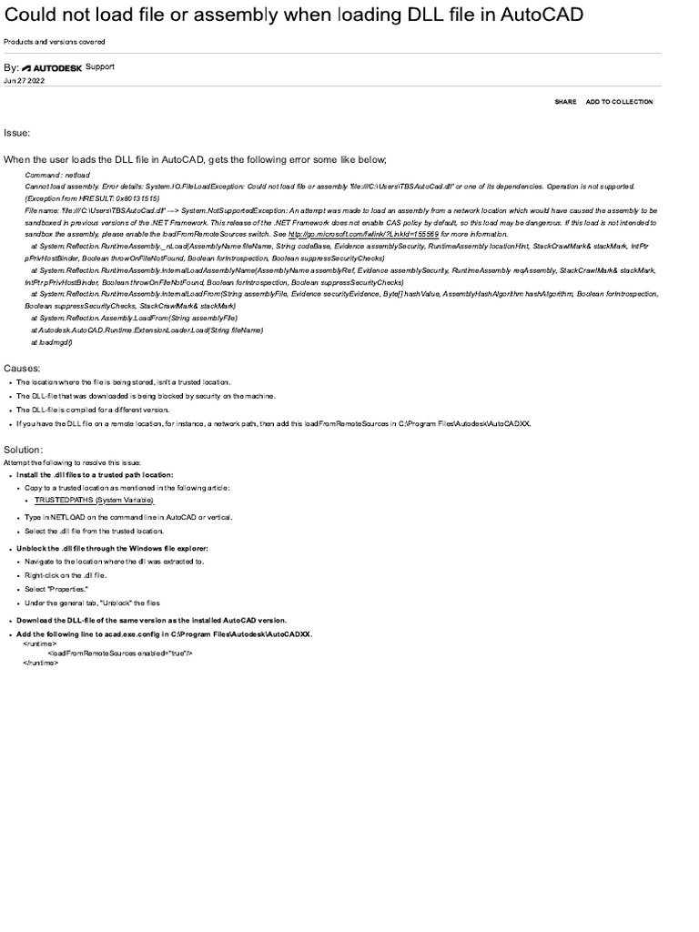 Could Not Load File or Assembly When Lo.. | PDF