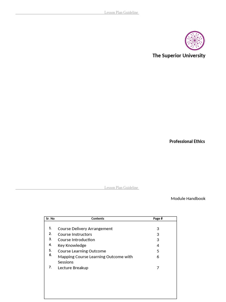 Professional Ethics Module | PDF | Morality | Cognition