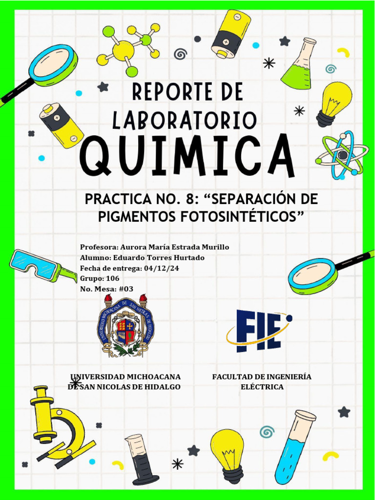 Portada#8 de Reporte Quimica | PDF