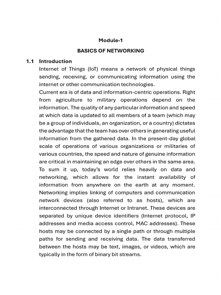 Iot Module 1 Pdf