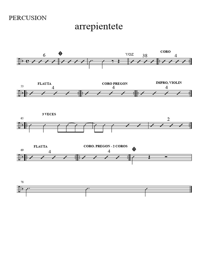 Arrepientete - 002 Timpani | PDF