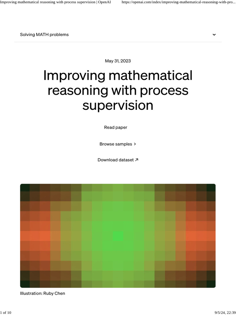 Process Supervision Enhances Math Reasoning | PDF | Trigonometric ...