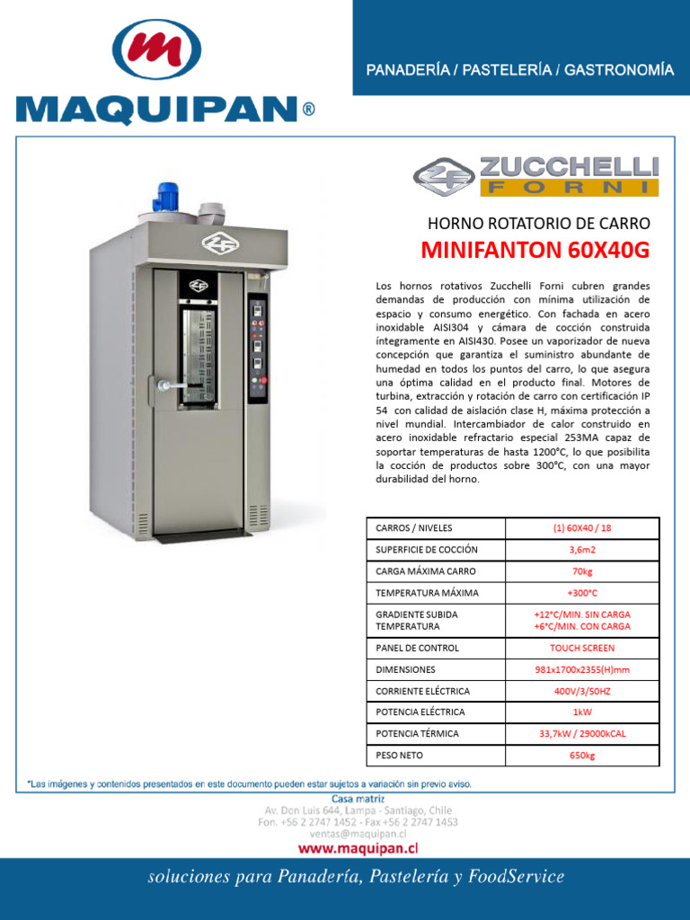 FICHA TECNICA Horno | PDF