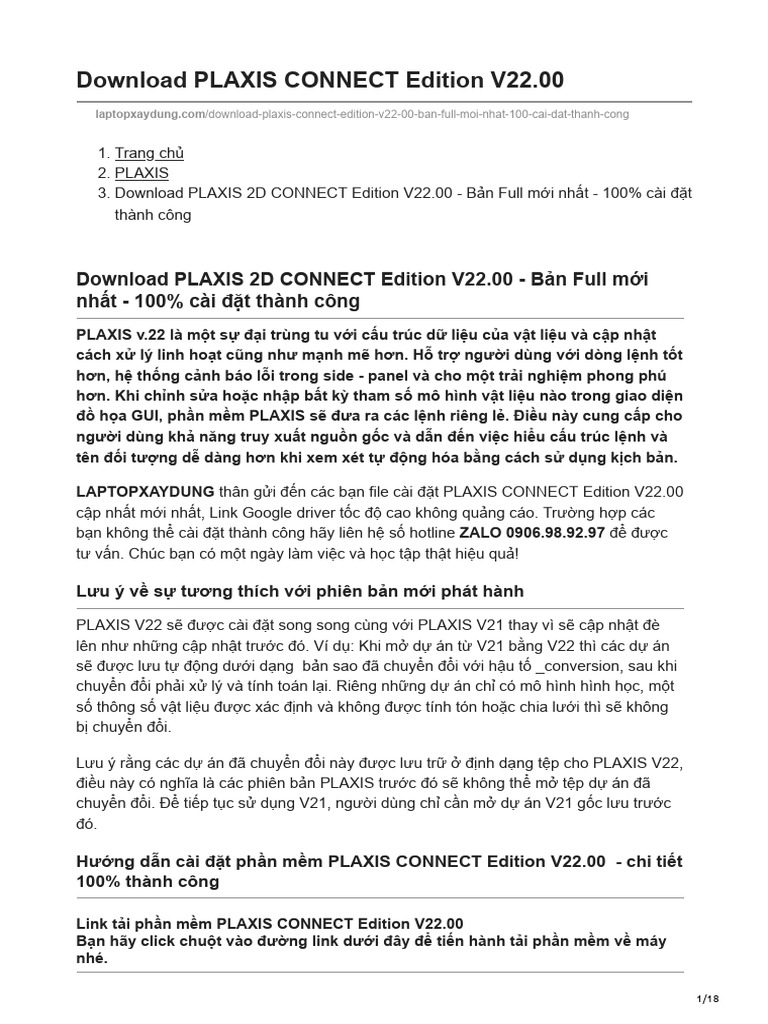 PLAXIS CONNECT Edition V2200 | PDF
