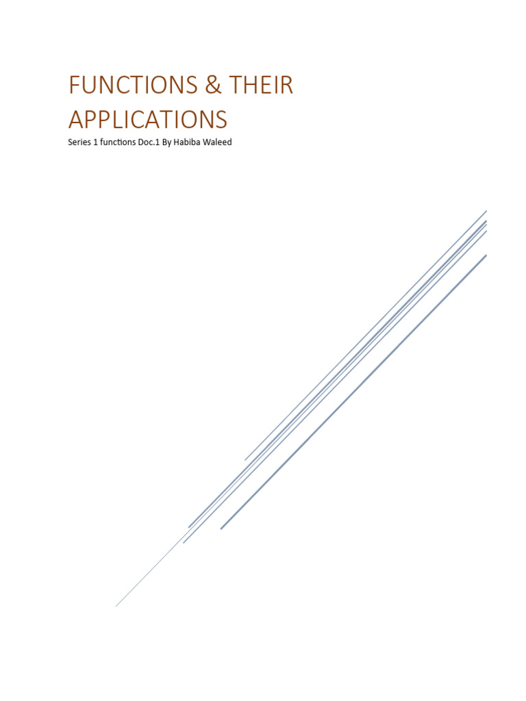Functions and Their Applications | PDF | Function (Mathematics) | Taxes