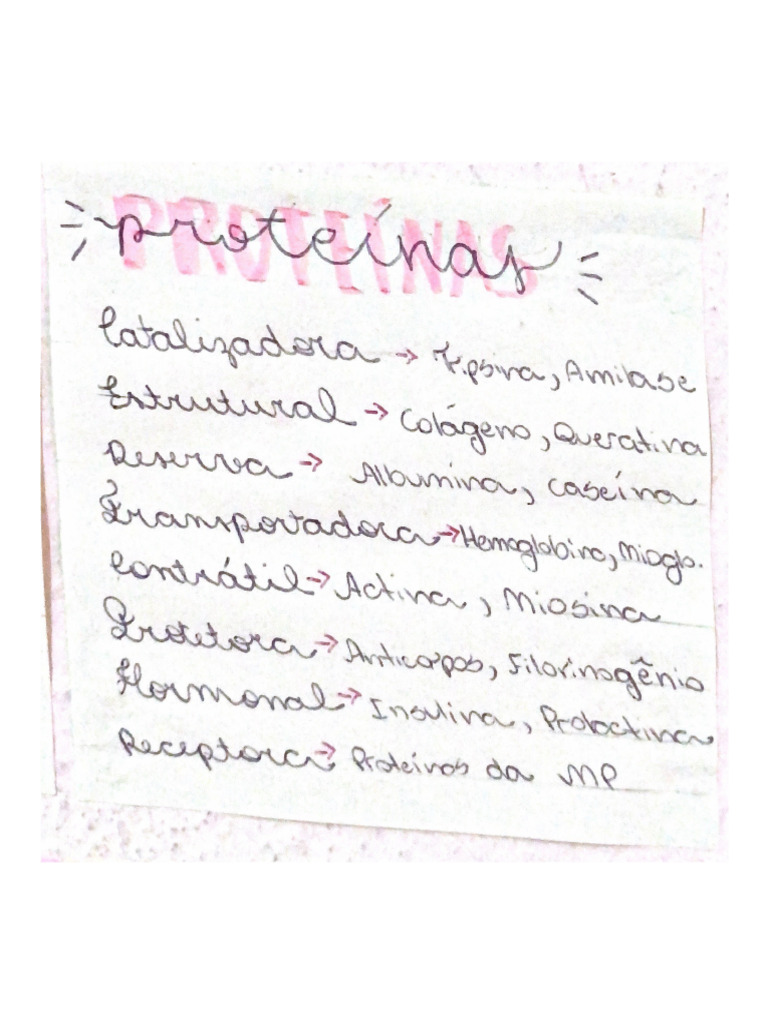 Resumo Sobre Proteínas | PDF