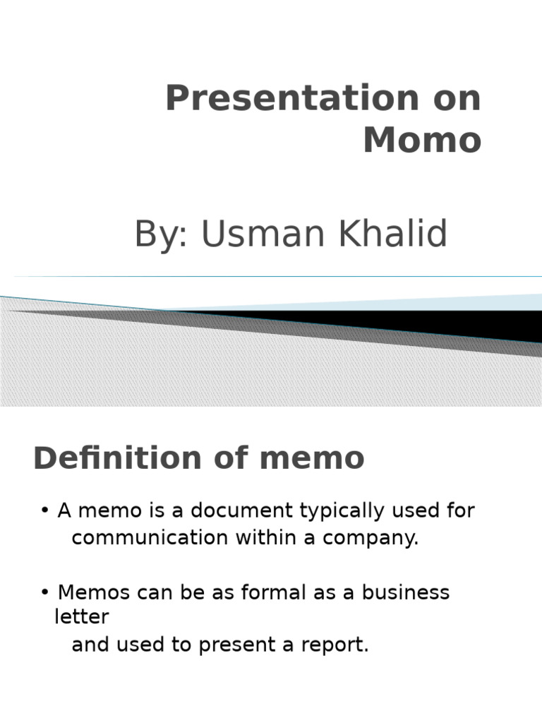 Memo | PDF | Memorandum | Communication