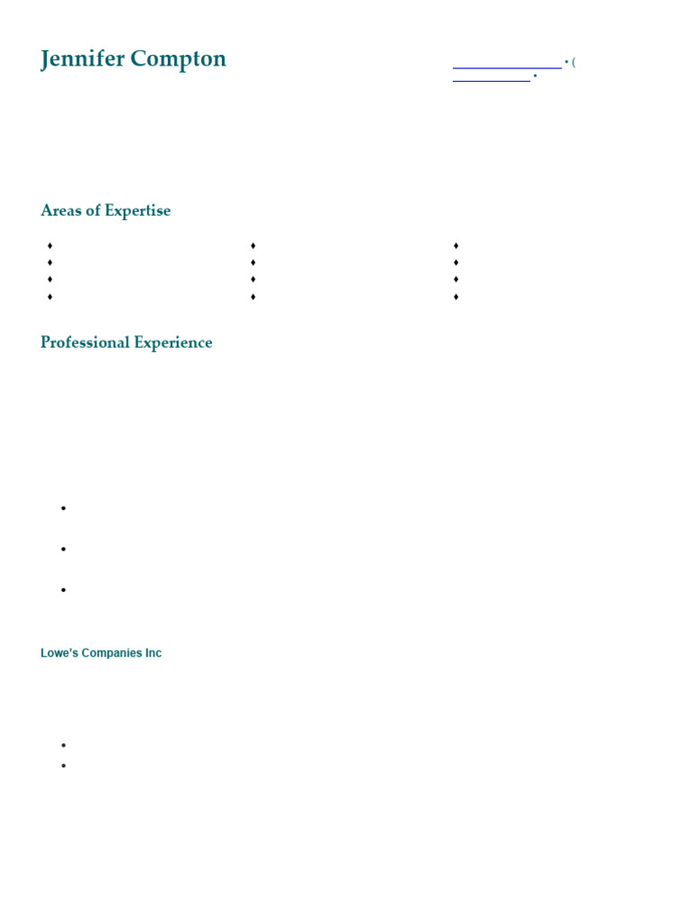 Jennifer Compton Resume 9-13-24 | PDF | Project Management | Fiber To The X