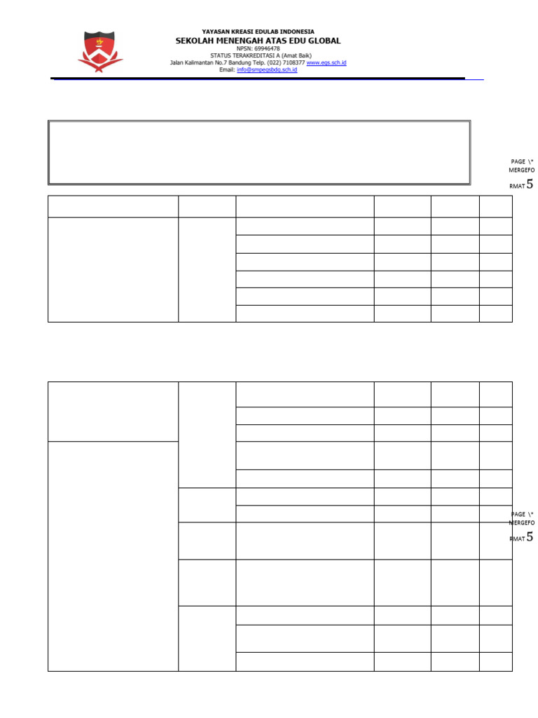 Kisi-Kisi Soal Biologi SMA 2024/2025 | PDF