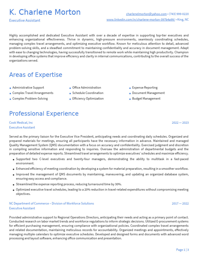 K. Charlene Morton-Resume | PDF | Electronic Health Record | Business