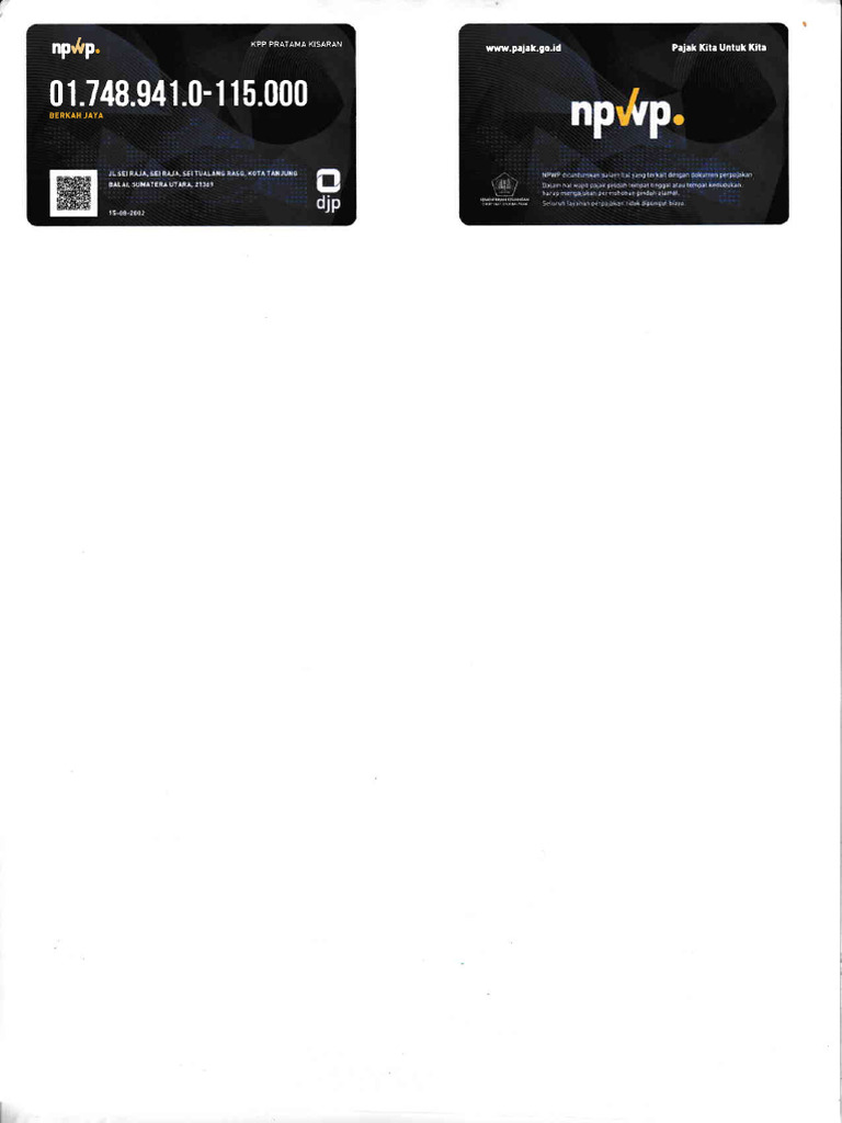 NPWP Perusahaan | PDF