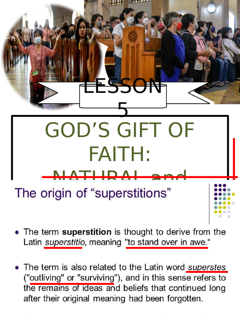 Lesson 5 - Day1 Gods Gift of Faith Natural Religious | PDF