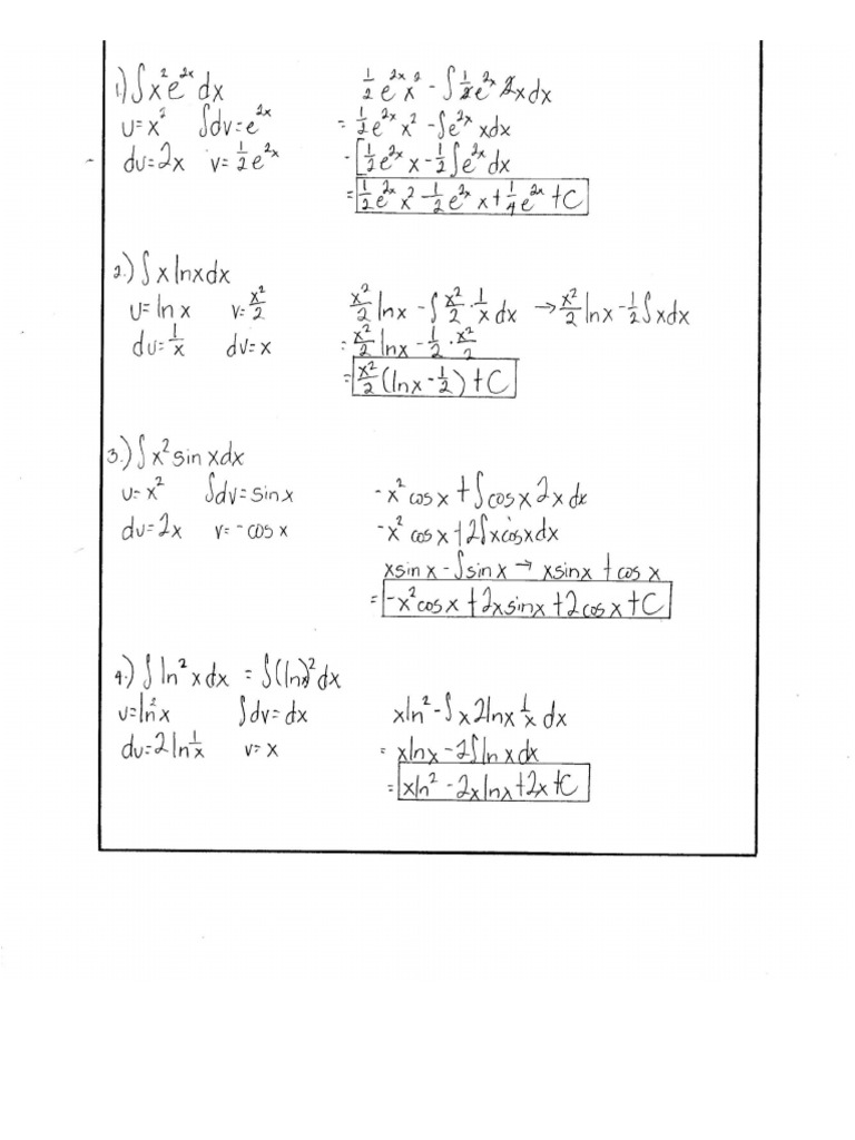 Calculus Integration Techniques Problem With Solution | PDF