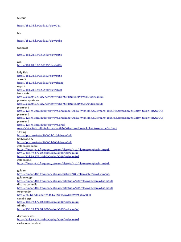 canales de respaldo | PDF | Television | Television Network