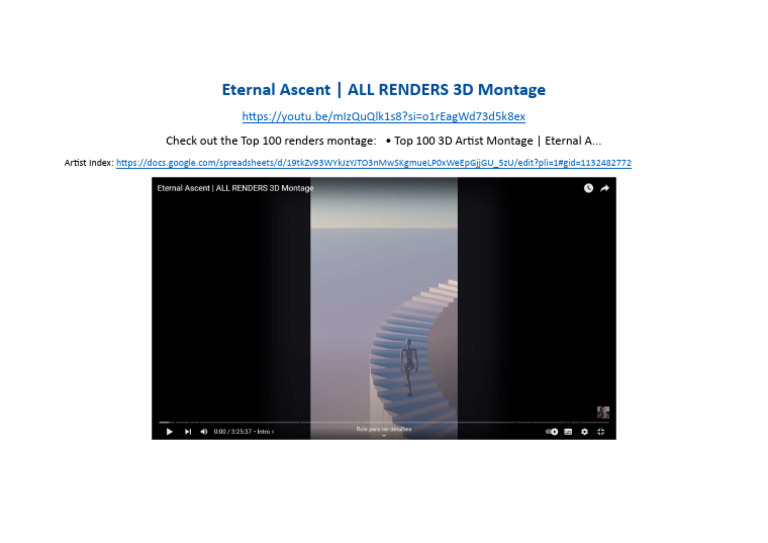Eternal Ascent ALL RENDERS 3D Montage | PDF