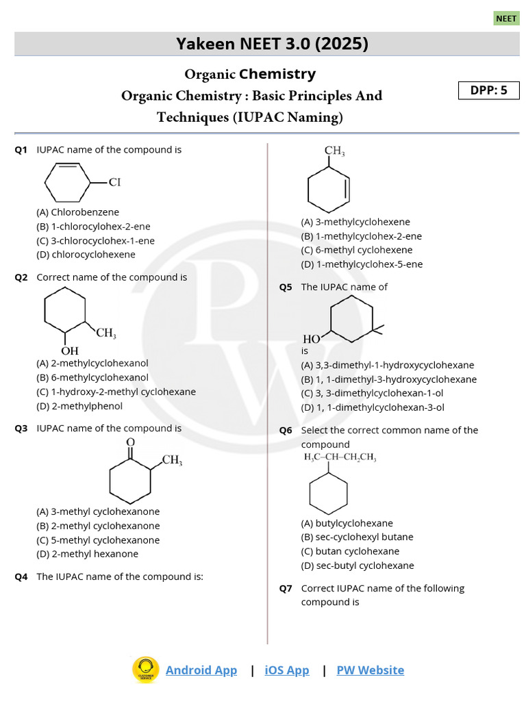Organic Chemistry _ Some Basic Principles and Techniques (IUPAC Naming ...