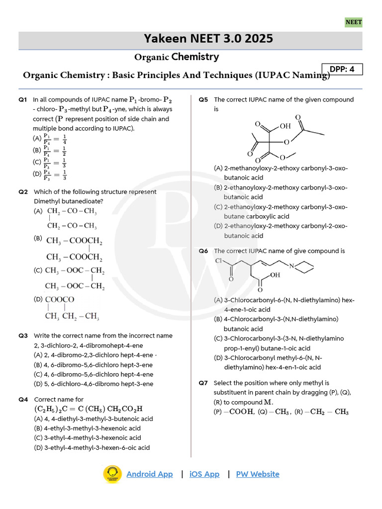Organic Chemistry - Some Basic Principles and Techniques (IUPAC Naming ...