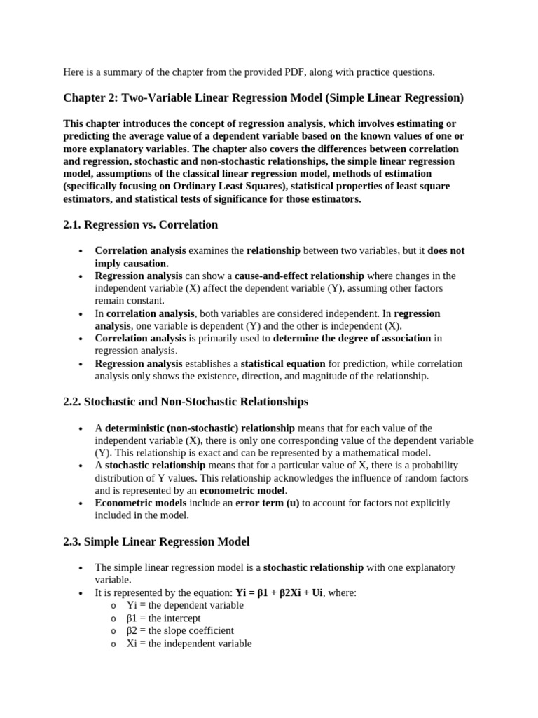 Econometrics Final Pdf Coefficient Of Determination Ordinary