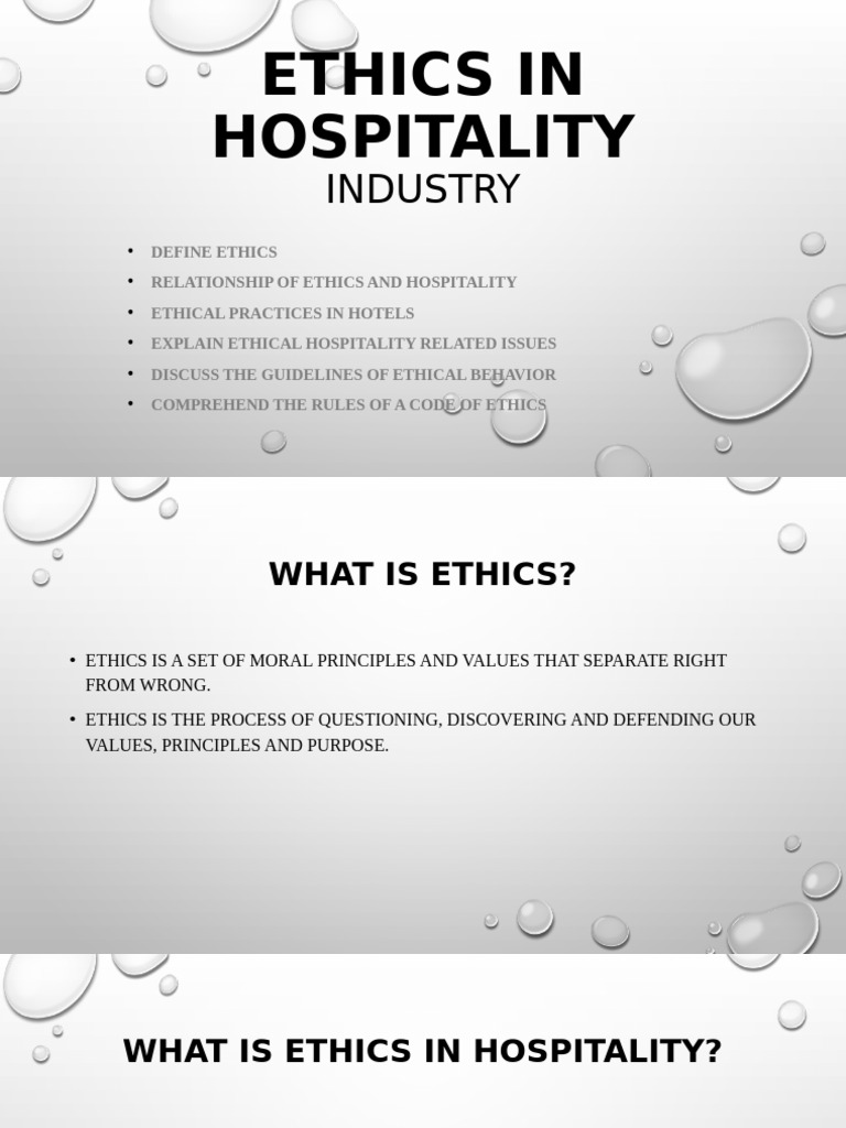 Ethics in Hospitality Industry | PDF | Social Psychology