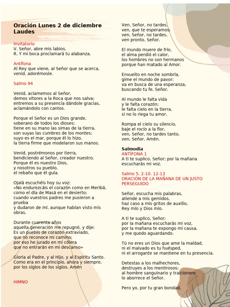 Oraciones 2 y 12 de Diciembre - Retiro Votos Perpetuos 2 | PDF | Cristo ...