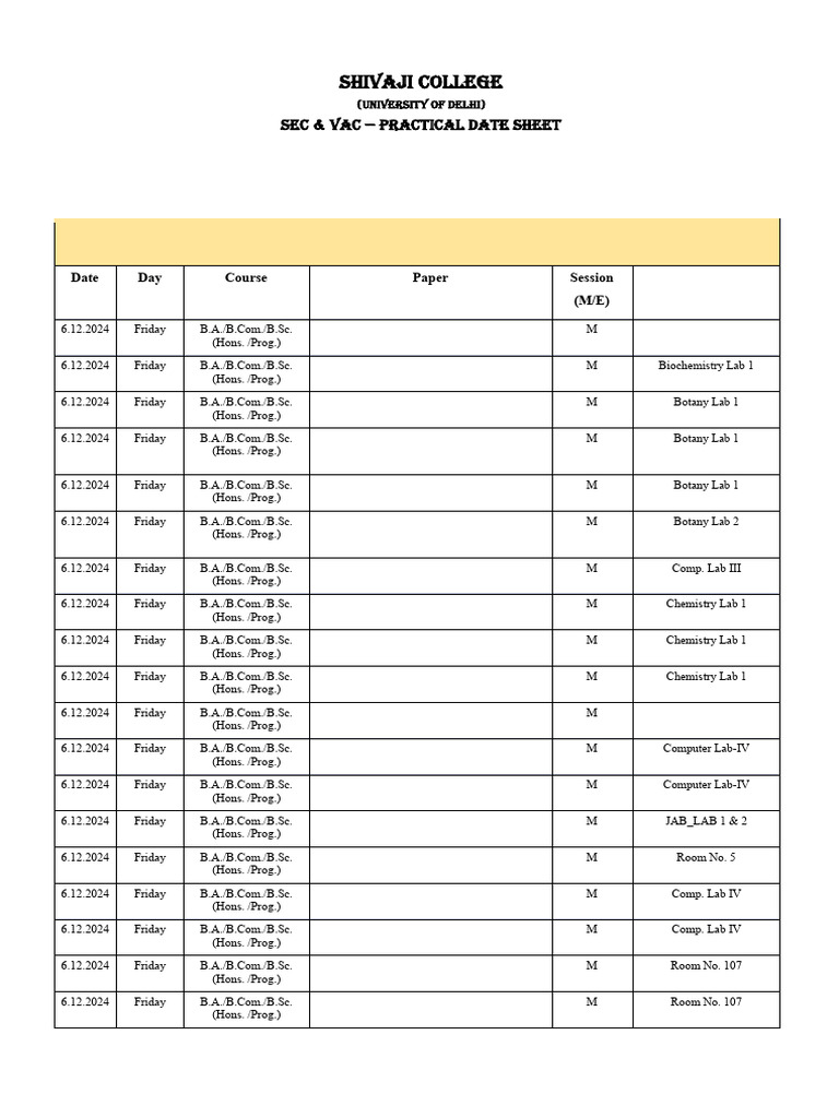 Vac Sec Practical | PDF