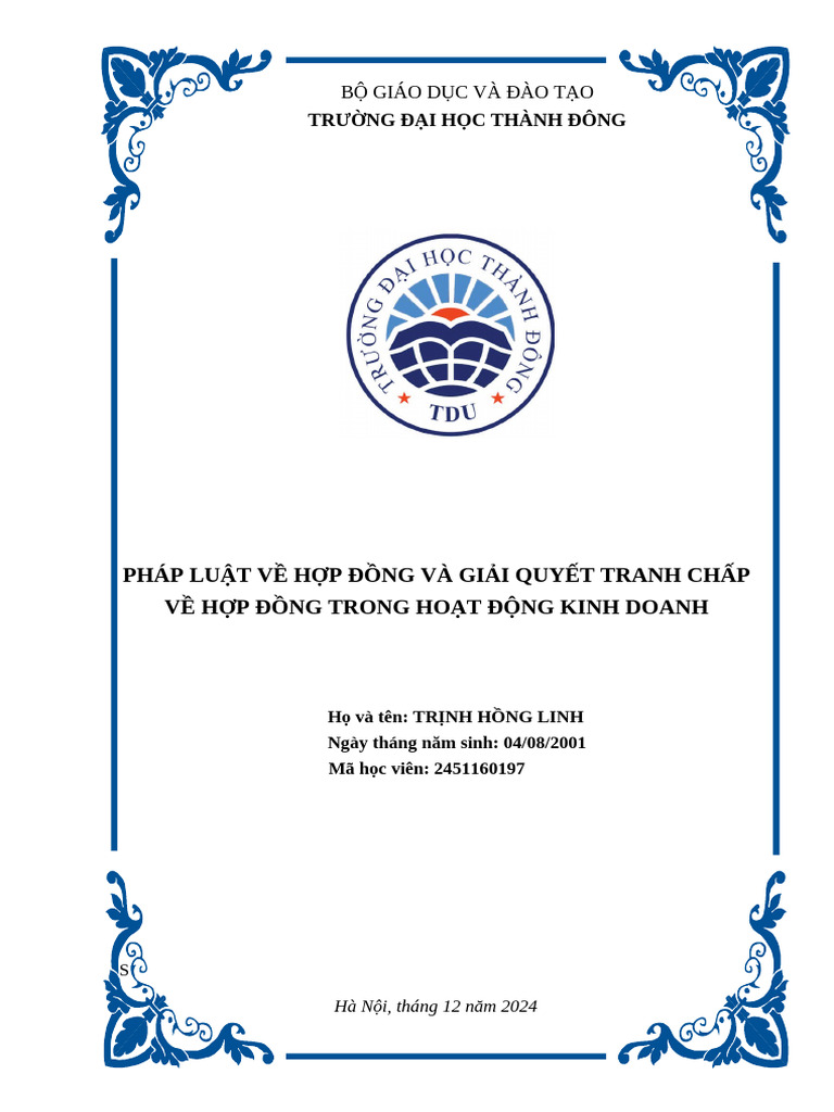 38. Trịnh Hồng Linh | PDF
