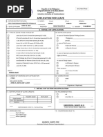 CS Form No. 6 Revised 2020 Application For Leave Fillable 2024 TEACHING ...