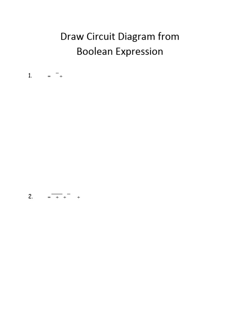 Draw Circuit Diagram From Boolean Expression | PDF