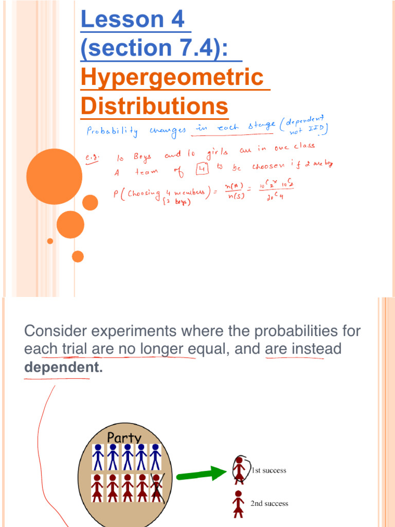 Lesson 4 - Hypergeometric Distribution2 | PDF
