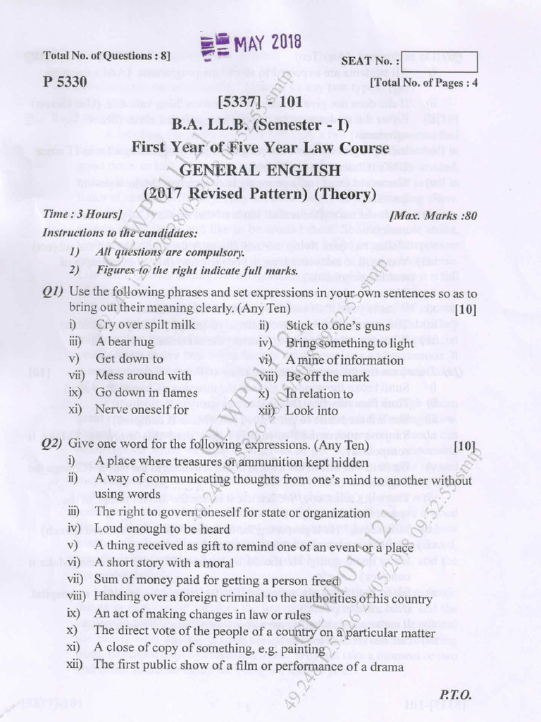 Ballb 1 Semmay 2018 | PDF