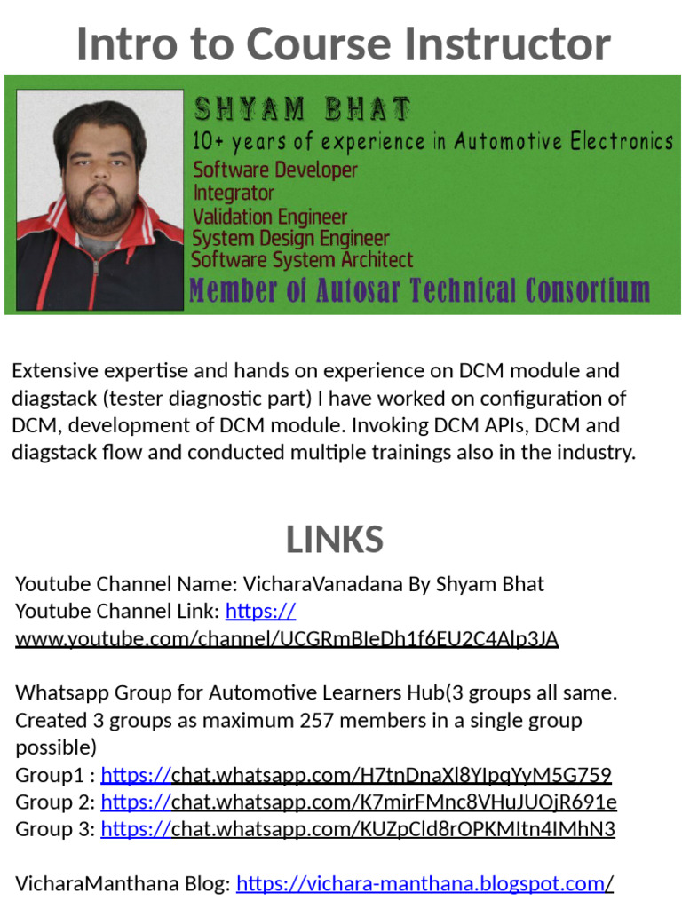 DCM Module Training by Shyam Bhat | PDF