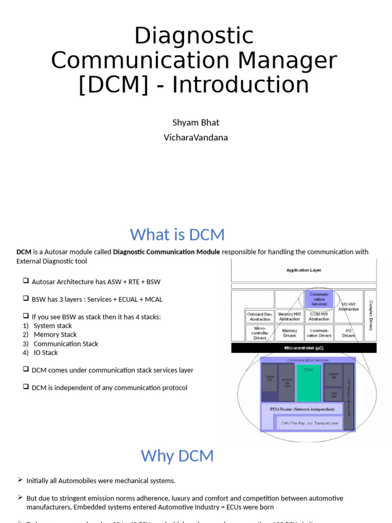 3.1 Intro to Diagnostic Communication Manager DCM | PDF | Computer Architecture | Computer ...