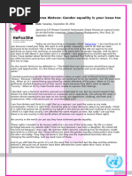 Emma Watson's Speech at The United Nations Headquarters For The ...