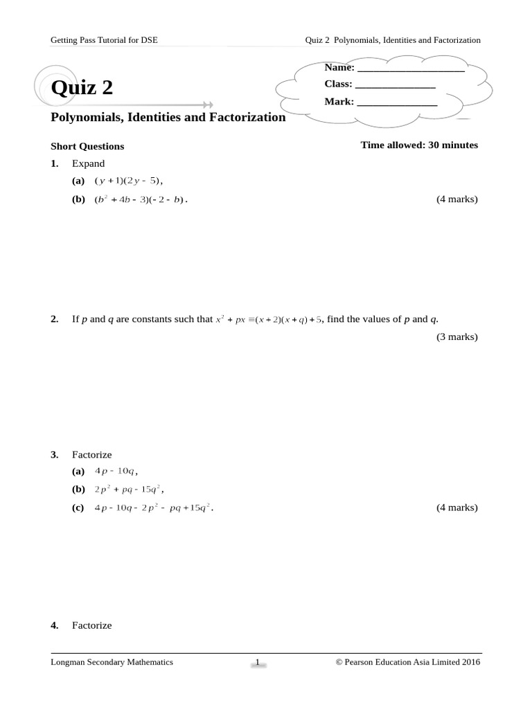 Getting_Pass_Tutorial_Quiz_02 | PDF | Factorization | Arithmetic Getting_Pass_Tutorial_Quiz_02 | PDF | Factorization | Arithmetic