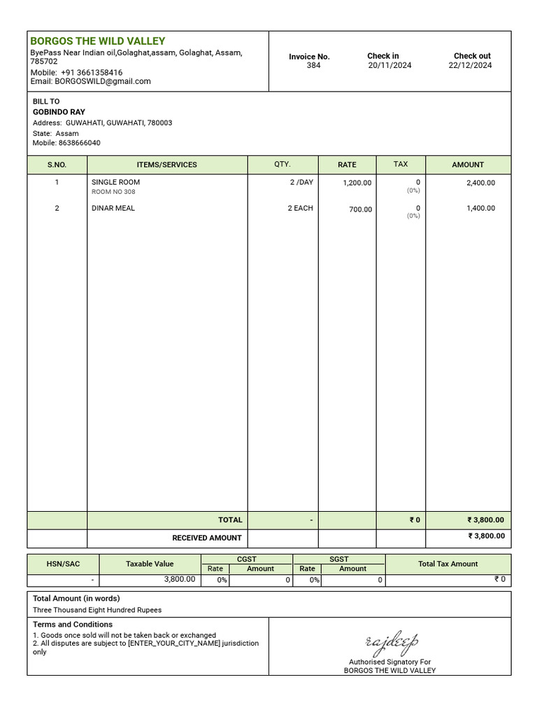 Gobindo Ray Sales Invoice 8 (1) (1) | PDF