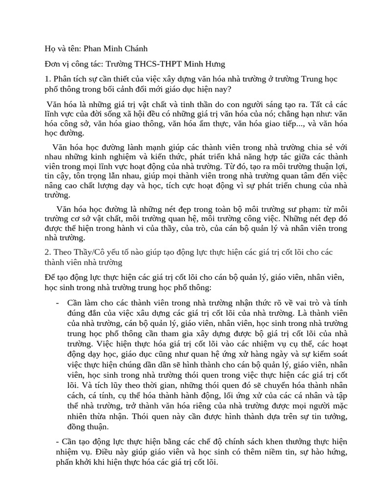 Bai Tap Cuoi Khoa - Phan Minh Chanh | PDF