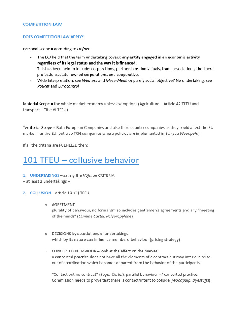 Topic 3 - Competition Law | PDF | Competition Law | European Union