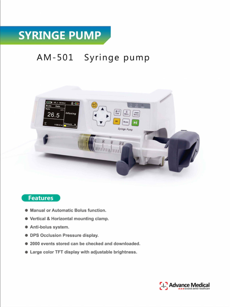 AM 501 Syringe Pump | PDF
