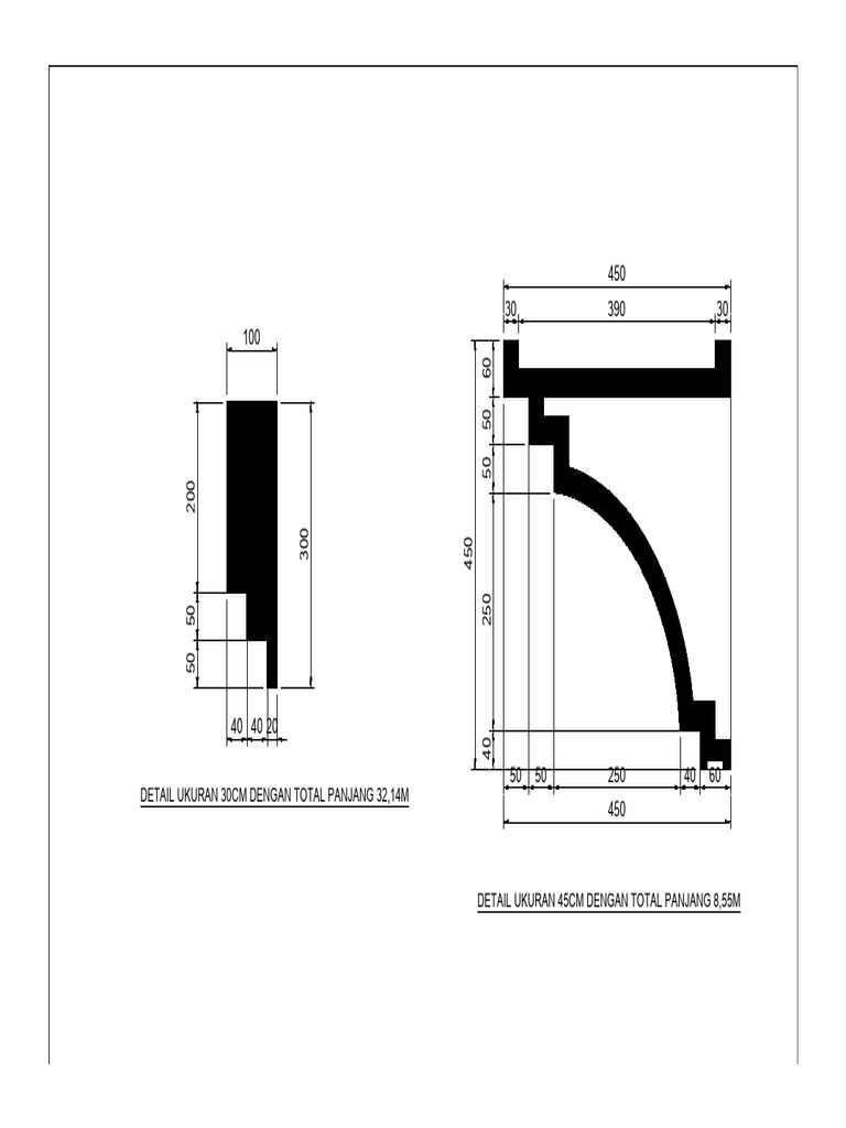 Detail Ukuran Lisplang 30cm dan 45cm | PDF
