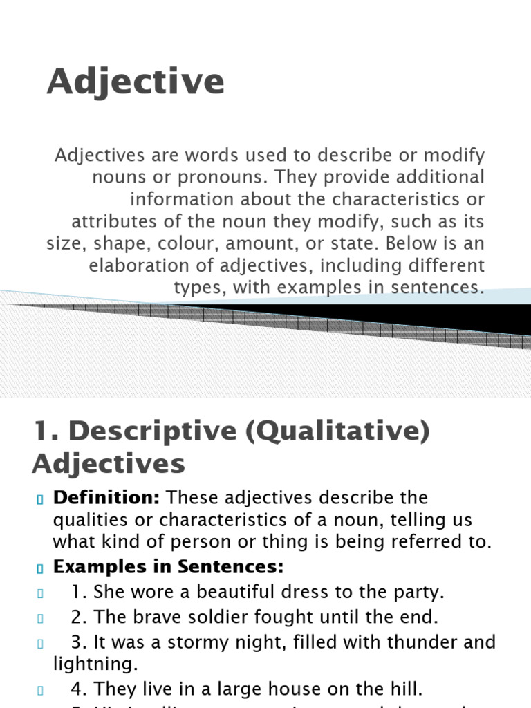 Adjective.pptx | PDF | Adjective | Noun