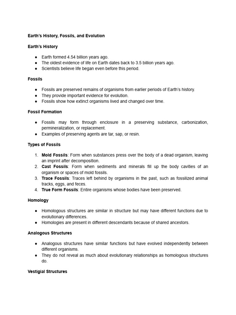 BIOLOGY 2 Notes | PDF | Fossil | Taxonomy (Biology)