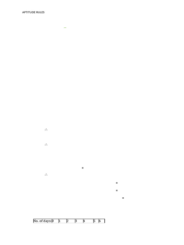 APTITUDE RULES | PDF | Rectangle | Area