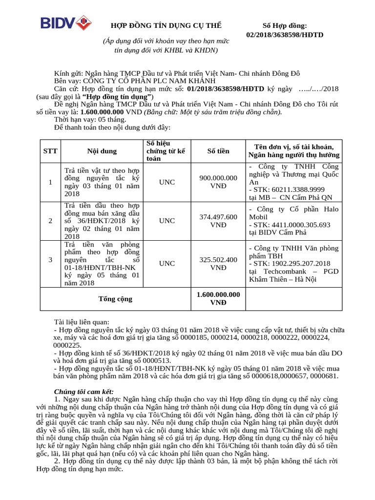HDTD Cu The Nam Khanh Lan 1 - 2018 | PDF
