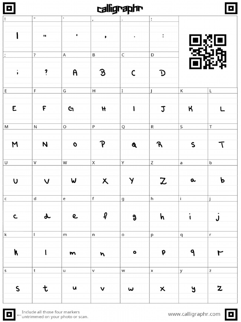 Calligraphr Template | PDF