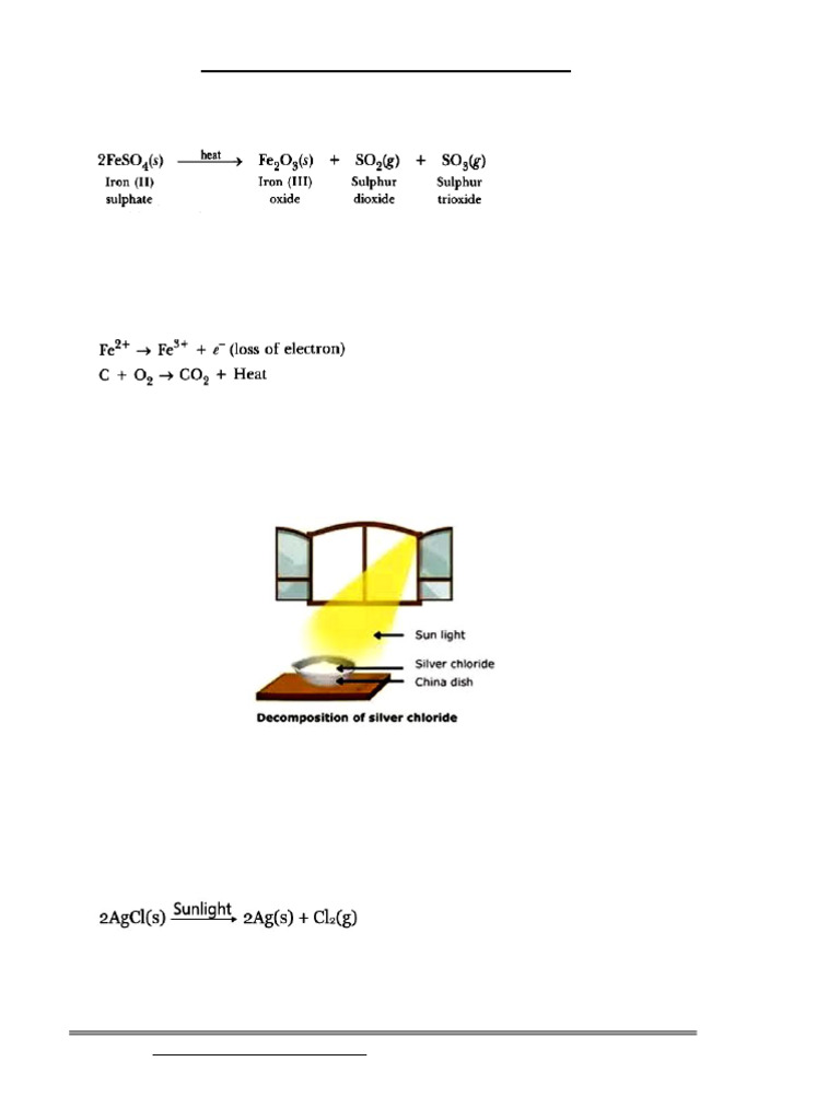 science PYQs reaction | PDF | Chemical Reactions | Redox