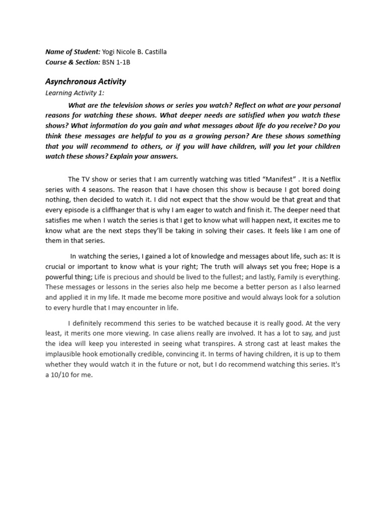 Async Activity GEC 5 Global Media Cultures | PDF