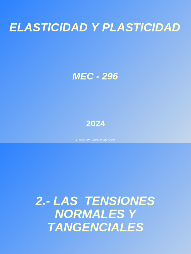 2 Tensiones Normales y Tangenciales | PDF | Ecuaciones | Estrés (Mecánica)