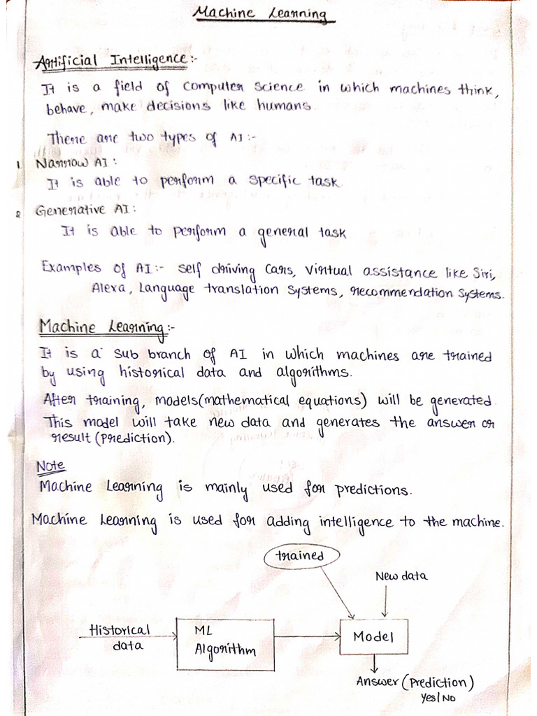 ML Notes.pdf | PDF