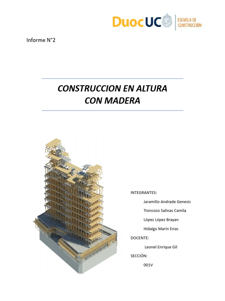 Informe Edificacion en Altura Con Madera (Grupo 1) | PDF | Los bosques | Madera