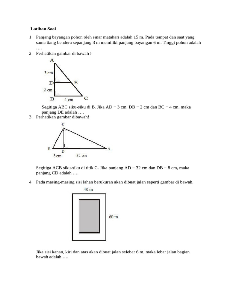 Latihan Soal Kongruen Dan 3d | PDF